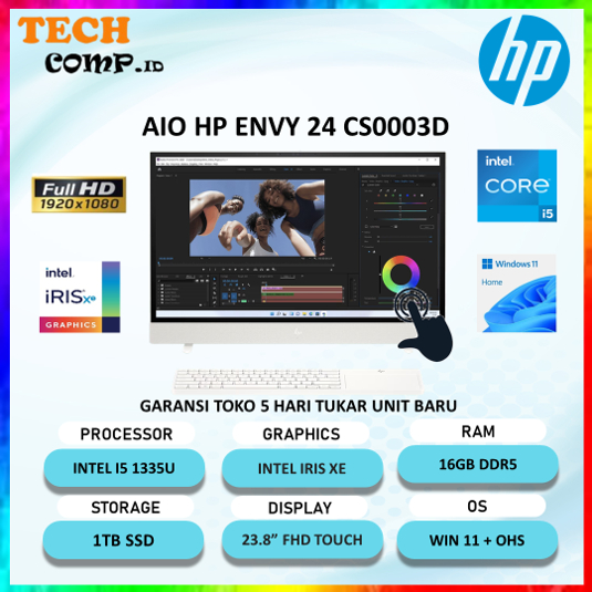 Jual PC AIO HP ENVY MOVE 24 CORE I5 1335U RAM 16GB 1TB SSD 23.8 INCH ...