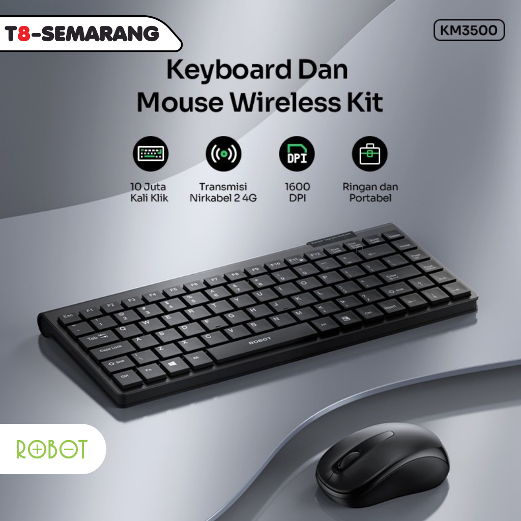 Jual ROBOT Keyboard KM3500 Portable Wireless Set Combo Keyboard dan ...