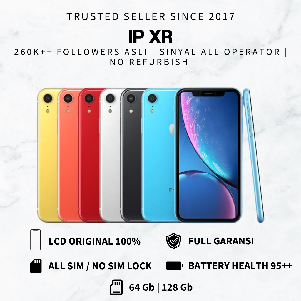 Jual iPHONE XR | 64gb 128gb | Lcd Original 100% | Fullset | Like New | No Refurbish | No ...
