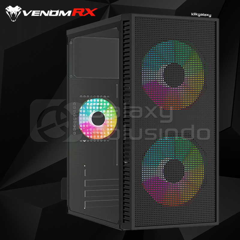 Jual VenomRX AVALON Tempered Glass M-ATX Black Gaming Case | Shopee ...