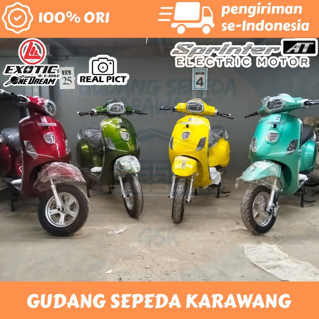 Jual Motor Listrik EXOTIC Sprinter AT dan Sprinter Pro Max Non Subsidi ...