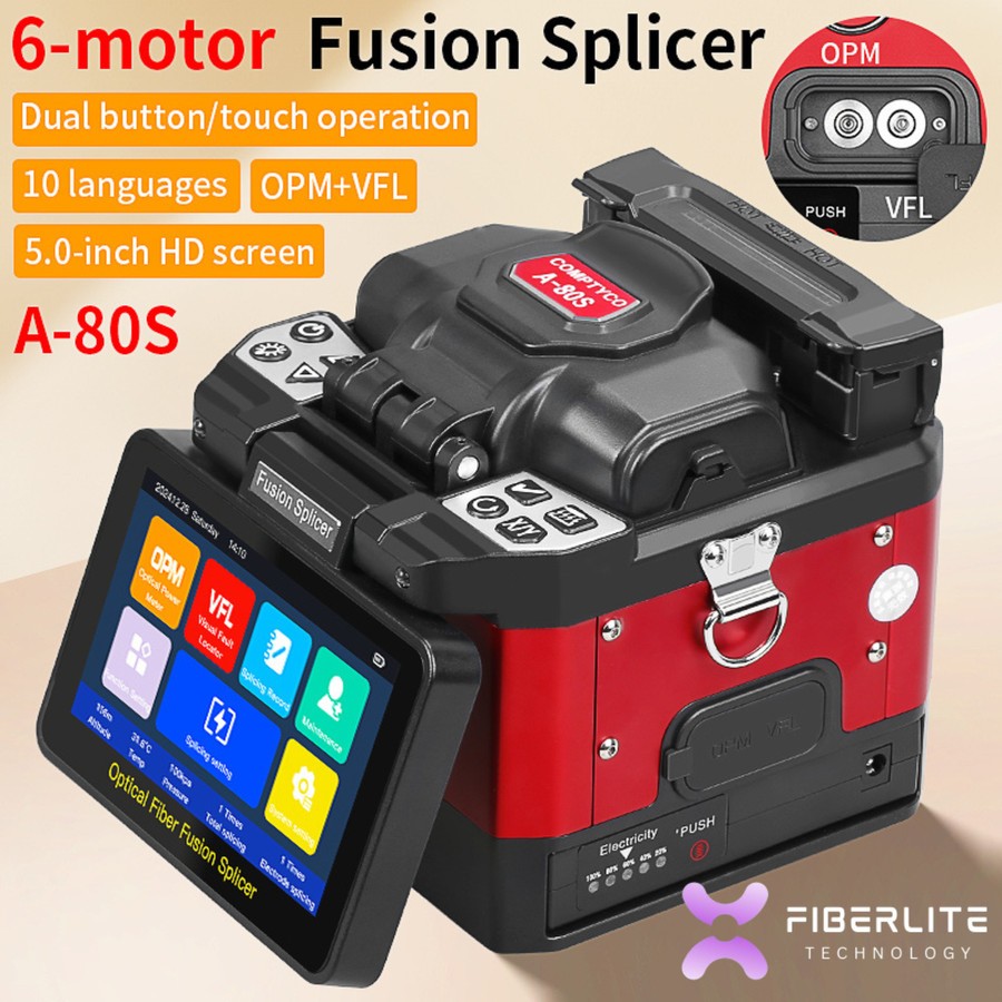 Jual [Garansi 1 Tahun !] Fusion Splicer 6 Motors A-80S COMPTYCO Fiber ...