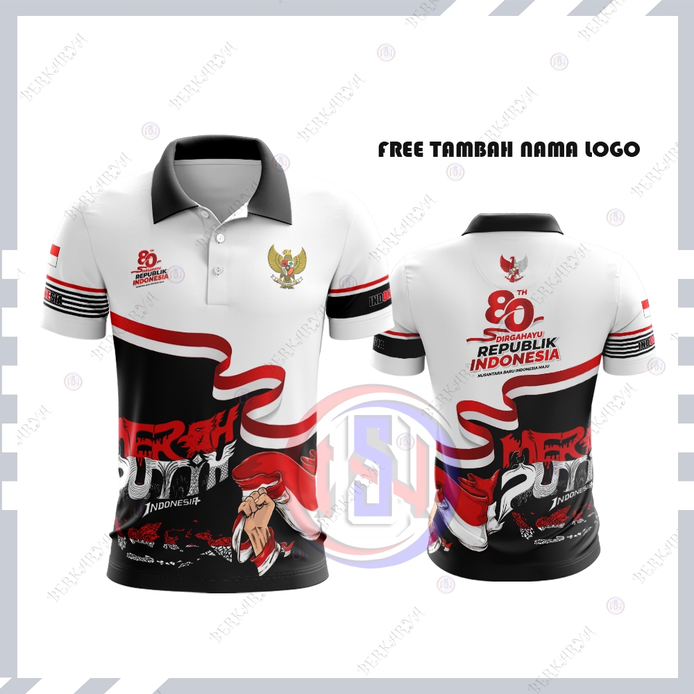 Jual Kaos Polo Hut Ri Ke-80 Kaos Jersey 17 Agustus 2025 Baju Dirgahayu Kemerdekaan Indonesia ...