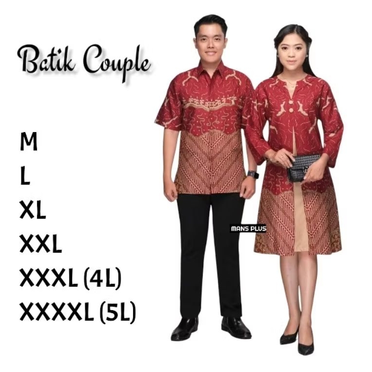 Jual Baju Batik Couple Modern Jumbo XXXL Seragam Batik Dress Tunik ...