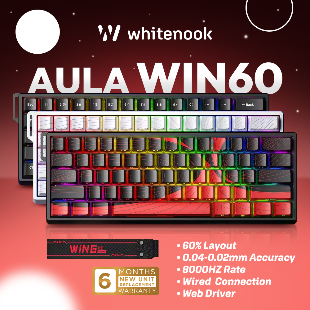Jual AULA WIN60 HE Magnetic Switch Gaming Keyboard Rapid Trigger 60% ...