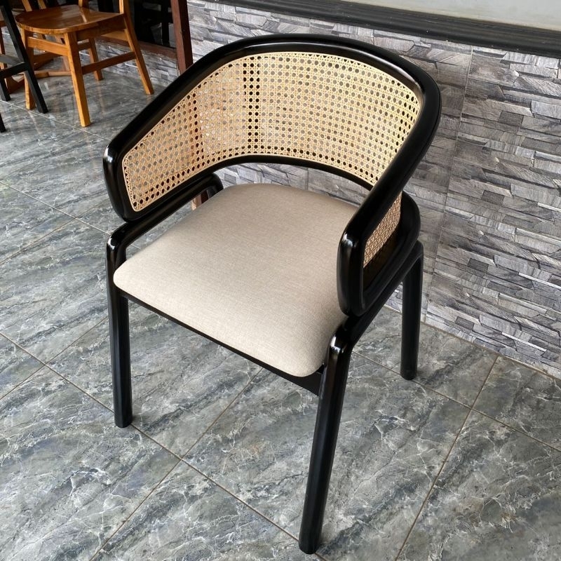 Jual KURSI CLEOPATRA ROTAN / kursi makan kleopatra kursi kopi kafe cafe minimalis kayu jati ...