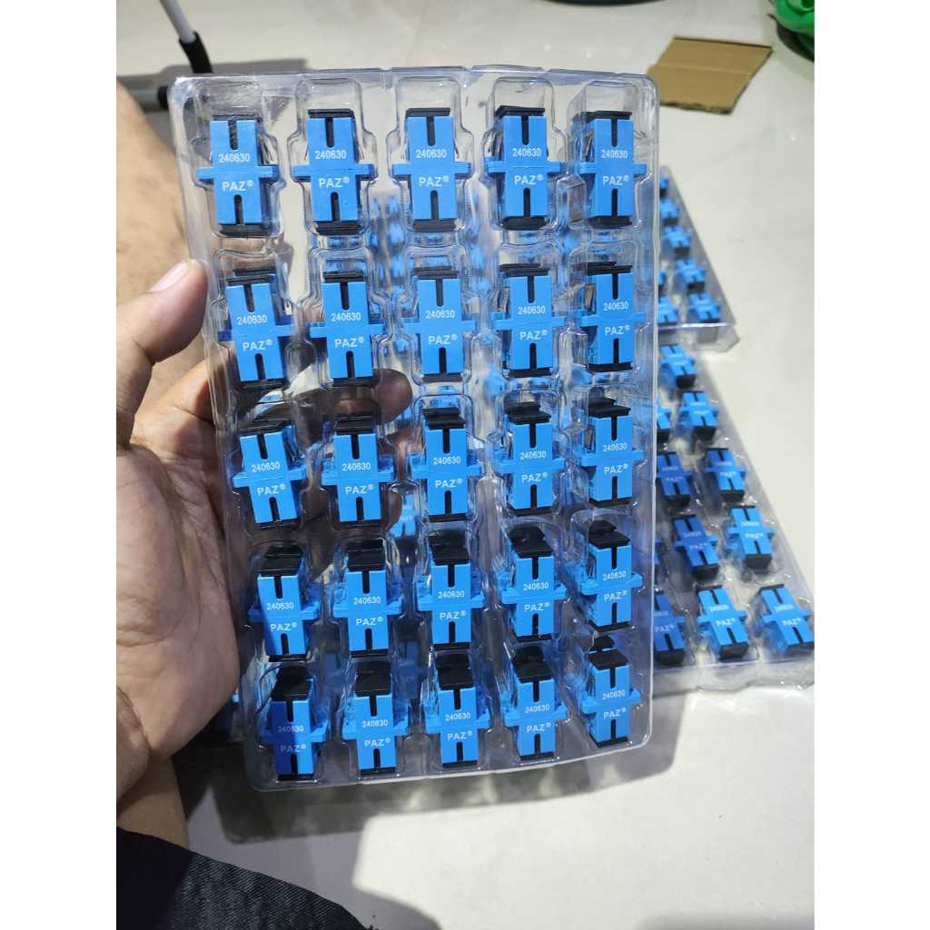 Jual ORIGINAL Barel Adaptor SC UPC PAZ Konektor Fiber Optic SC to SC ...