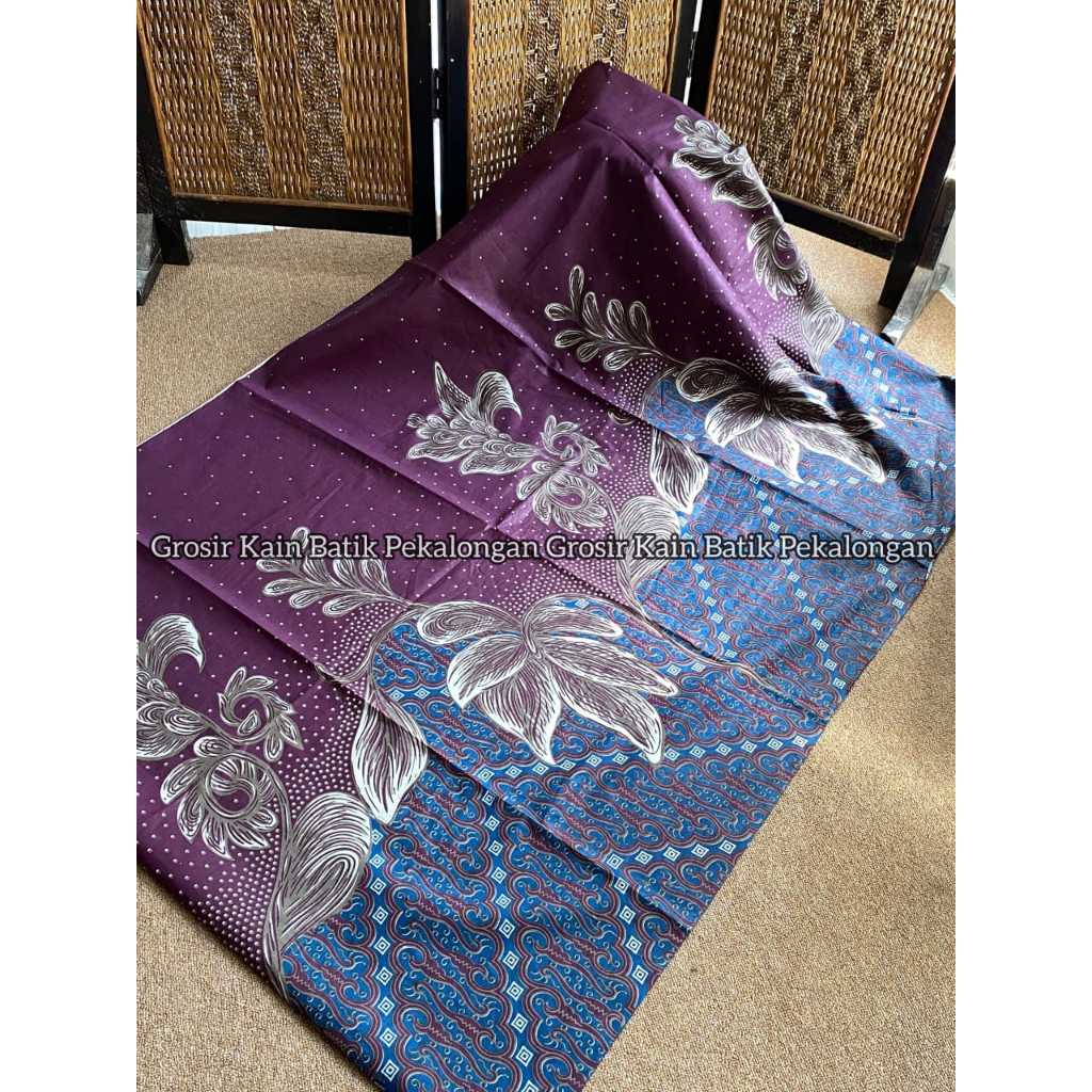 Jual (Grosir Kain Batik Pekalongan) Bisa COD / Kain Batik Meteran Murah / Motif Daun Seno / 2x1 ...
