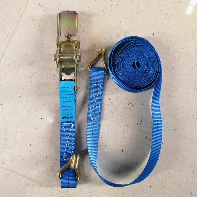 Jual ratchet tie down trek belt tali krek set 1 inch 2,5 cm 5 meter ...