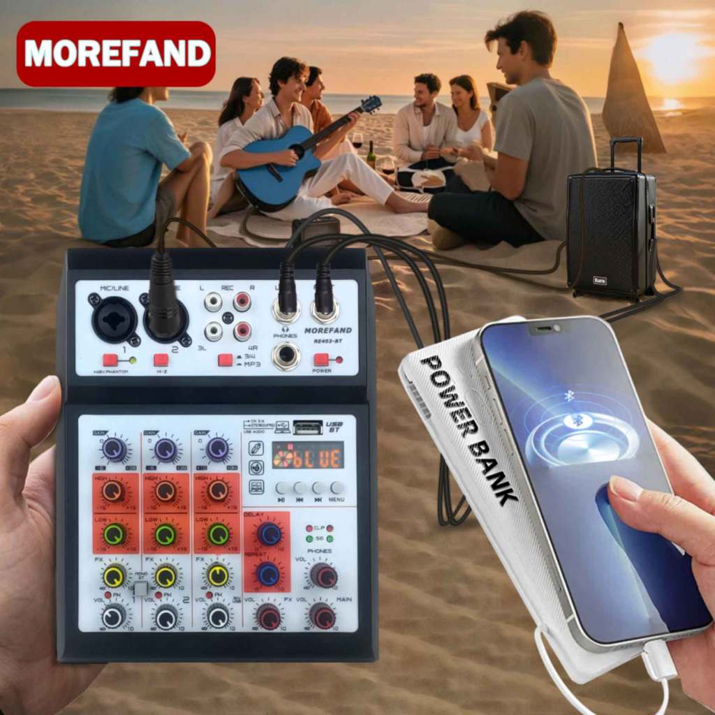 Jual 【COD】mini mixer Audio Mixer, Channel 4, Mini Mixer, Live recording ...