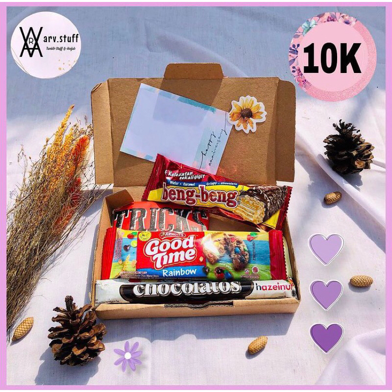 Jual Hampers Snack Receh | arv.stuff gift box ide kado untuk bestie ...
