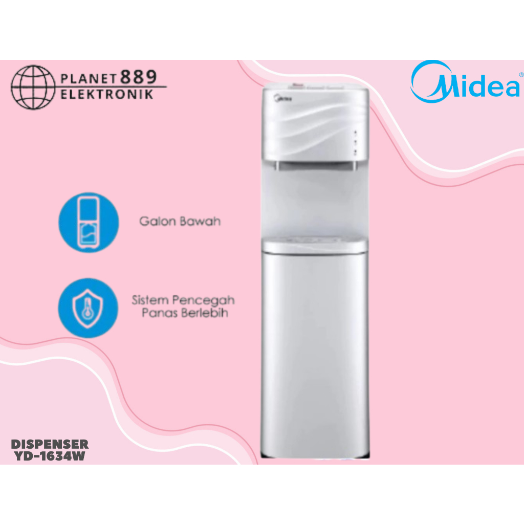 Jual Midea YD-1634W Water Dispenser Galon Bawah with IC Cool Technology ...