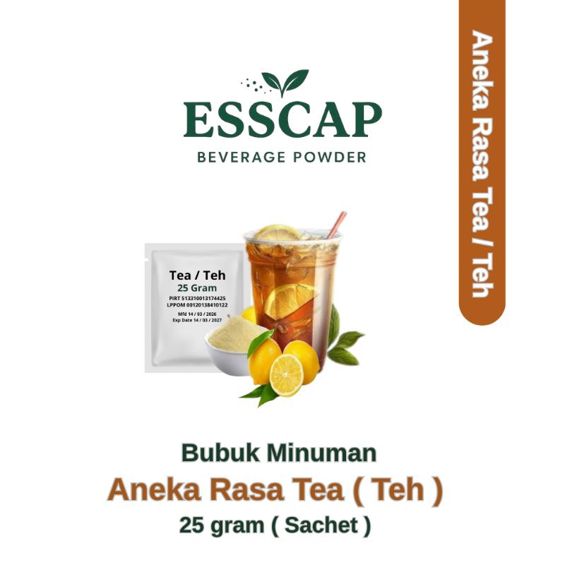 Jual Serbuk Minuman 25 Gram Aneka Rasa Tea / Serbuk minuman Aneka Rasa ...