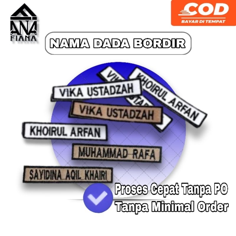 Jual Nama Bordir | Bed Nama Bordir | Bordir Nama | Nama Custom | Shopee ...