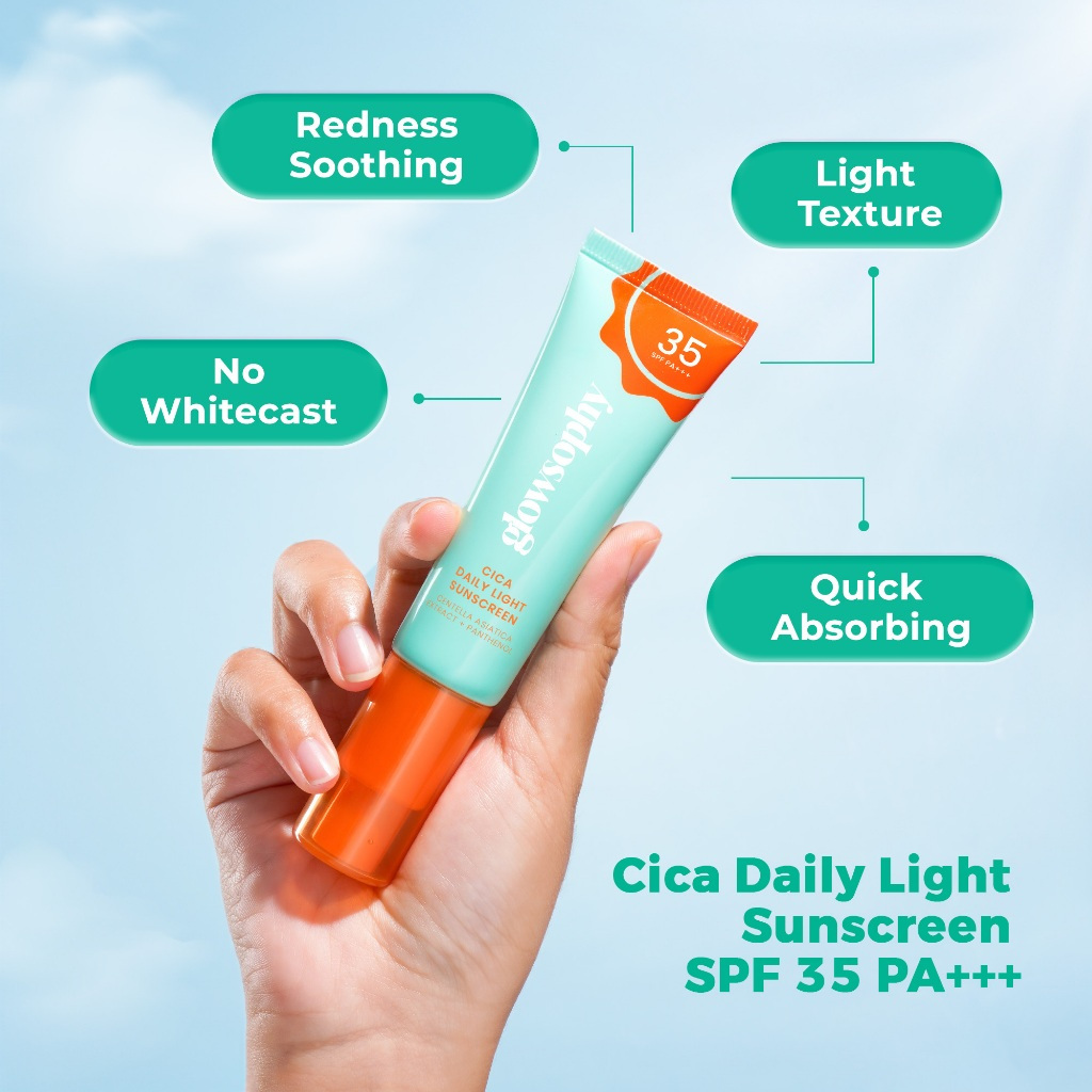 Jual Glowsophy Cica Daily Light Sunscreen SPF 35 PA+++ | Shopee Indonesia