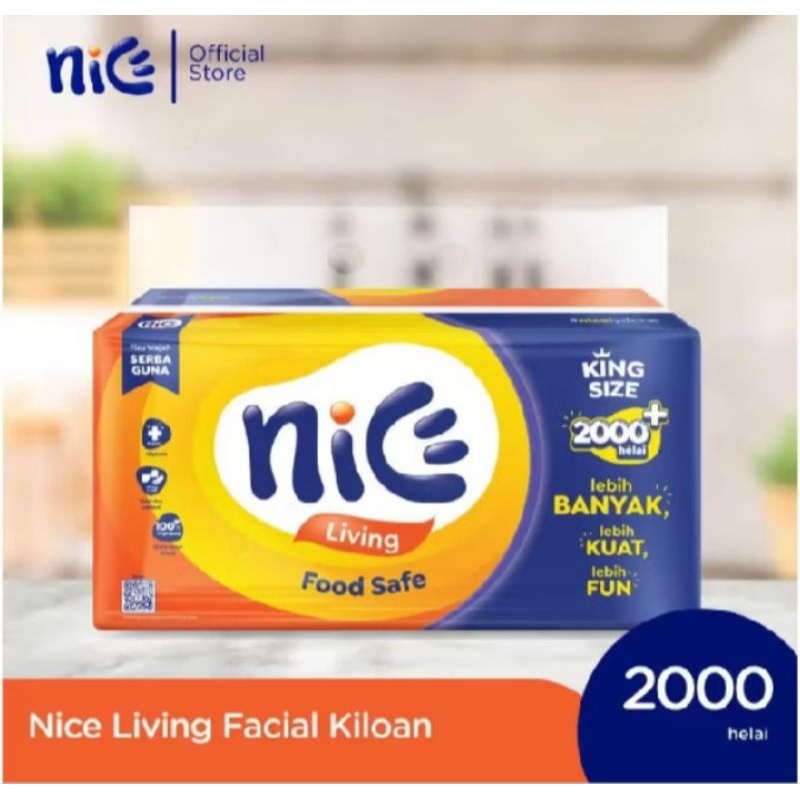 Jual Promo Tissue Nice Tisu kiloan 2ply 2000lembar 1kg Tisu Serbaguna ...