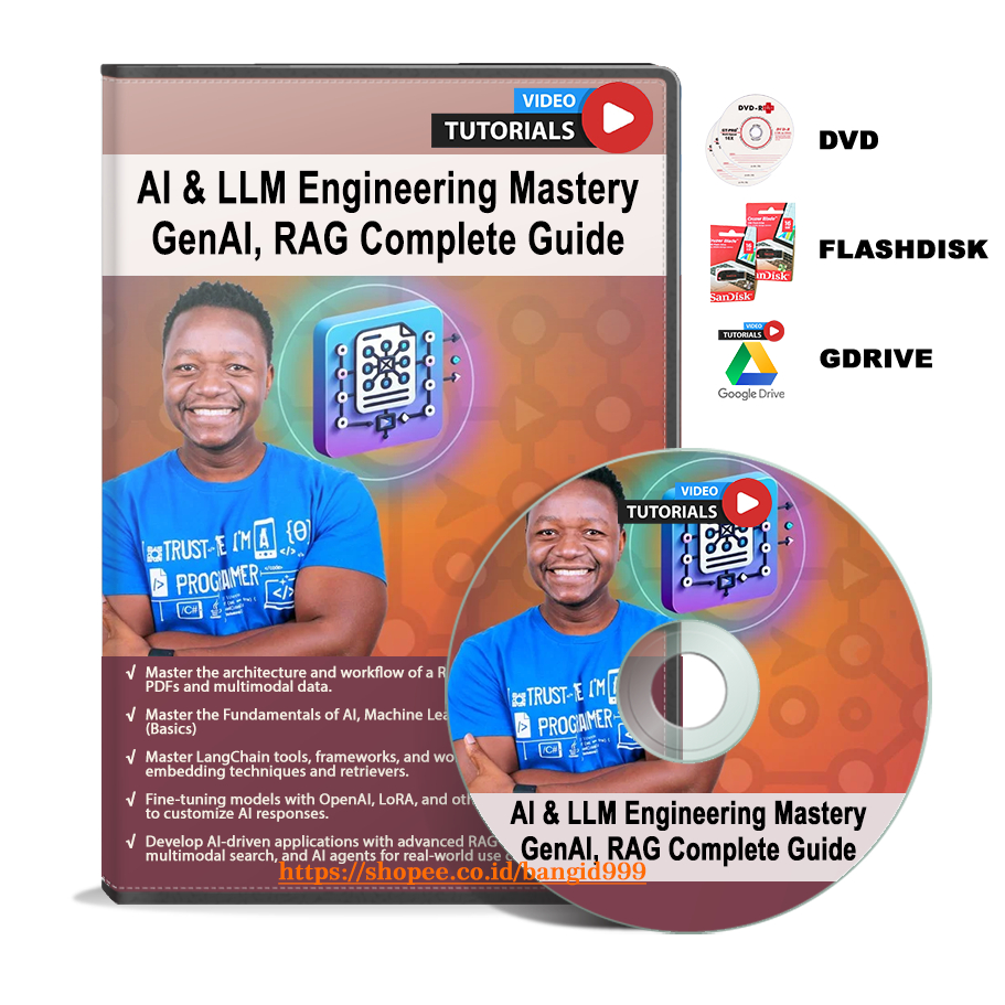 Jual VIDEO TUTORIAL AI & LLM Engineering Mastery GenAI, RAG Complete Guide | Shopee Indonesia
