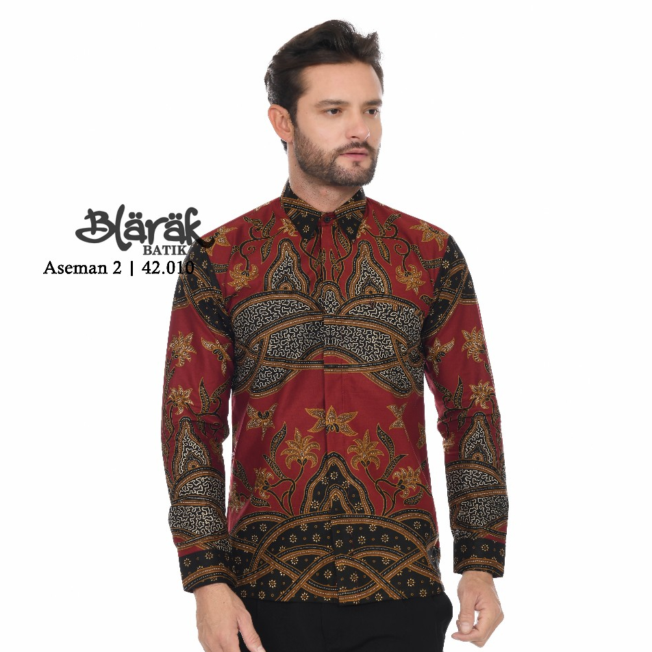 Jual BLARAK - Baju Batik Pria Motif Azalea | Shopee Indonesia