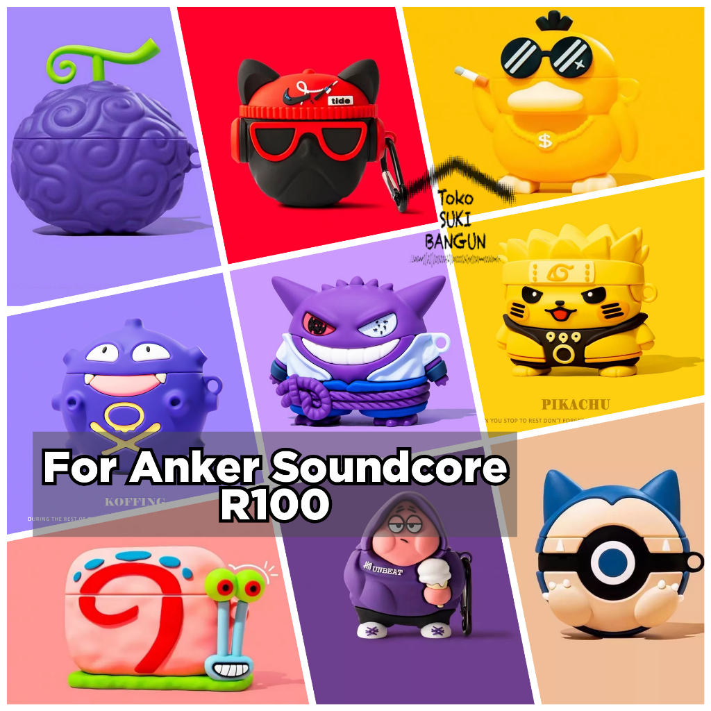 Jual Case Anker Soundcore R100 Buds Rubber CUTE CARTOON Cover Casing ...