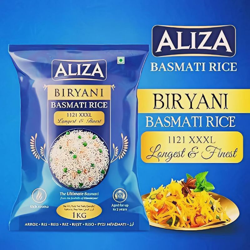 Jual Beras Basmati Aliza Biryani 1121 XXXL 1kg | Shopee Indonesia