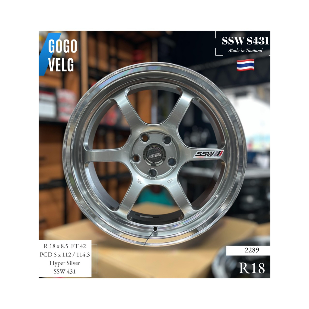 Jual Velg Mobil R18 ORI SSW S431 PCD 5X112/114,3 ET 42 Hyper Silver ...