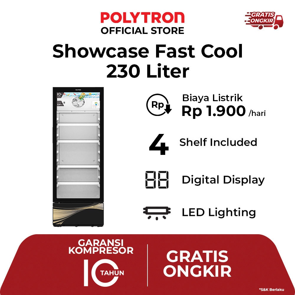 Jual POLYTRON Showcase 230 Liter SCN 227 | Shopee Indonesia