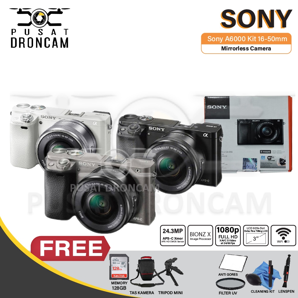 Jual SONY ALPHA A6000 KIT 16-50MM / SONY A 6000 ORIGINAL MIRRRORLESS ...