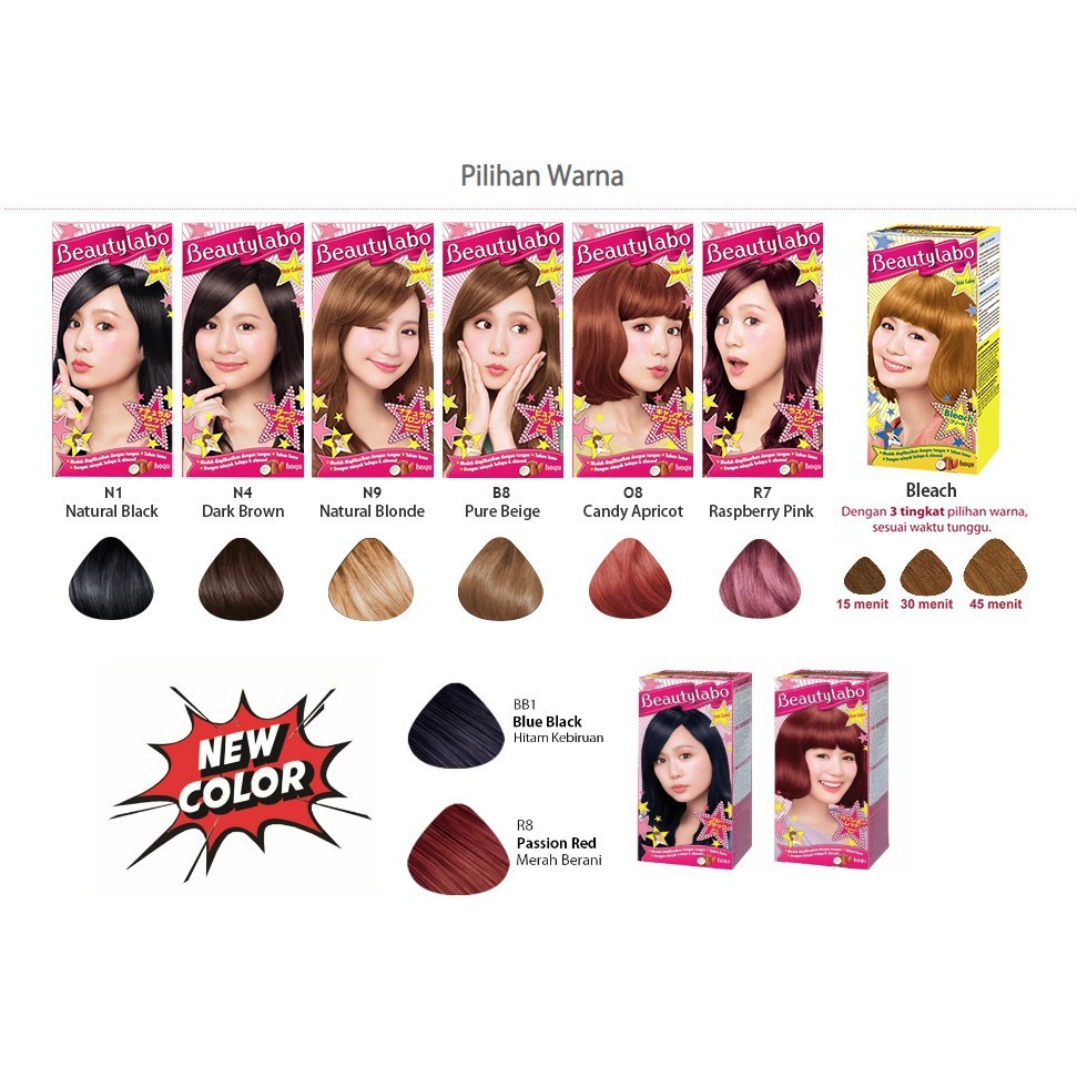 Jual Beauty Labo Hair Creme Semir Rambut New Color All Varian | Shopee ...