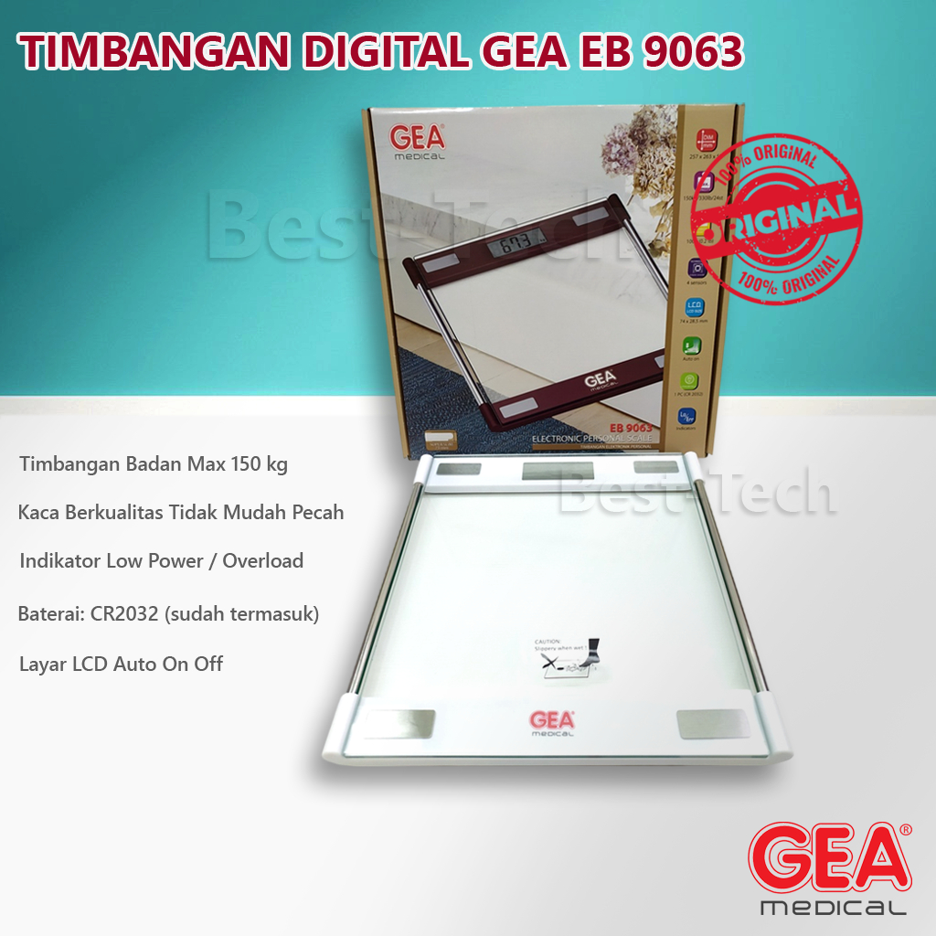 Jual Timbangan Berat Badan Digital Transparan Max 150Kg GEA EB 9063 ...