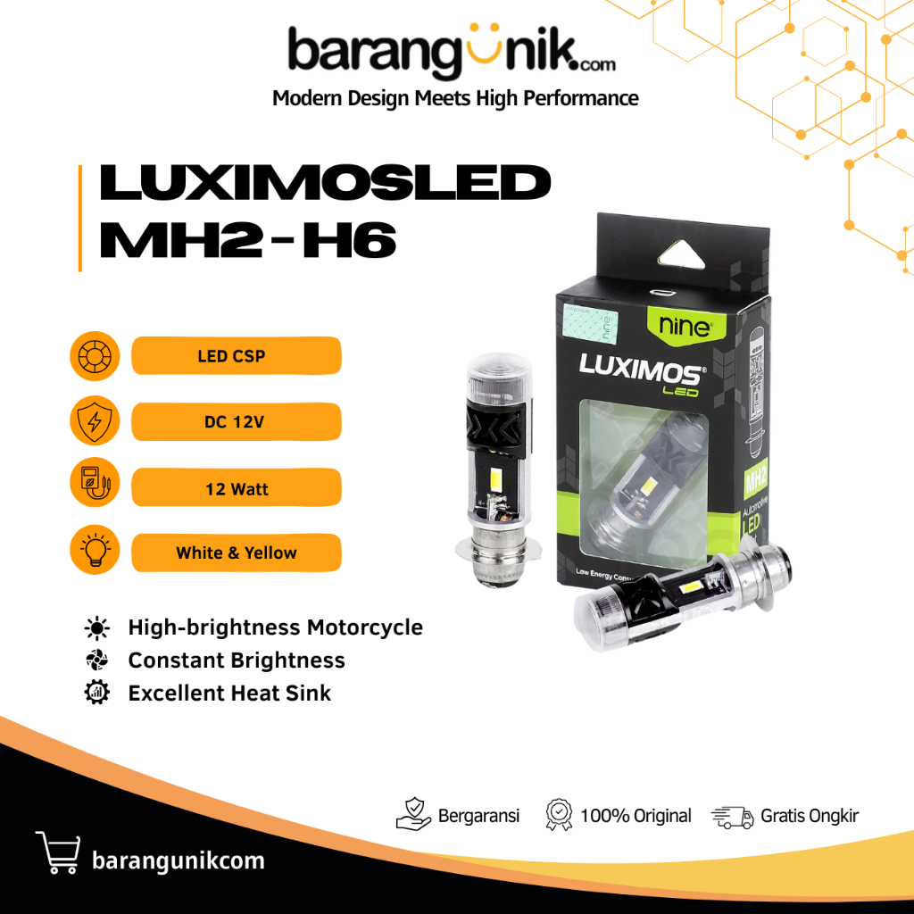 Jual Lampu Depan Motor LED H6 12W DC Super Terang Putih Kuning Vario ...