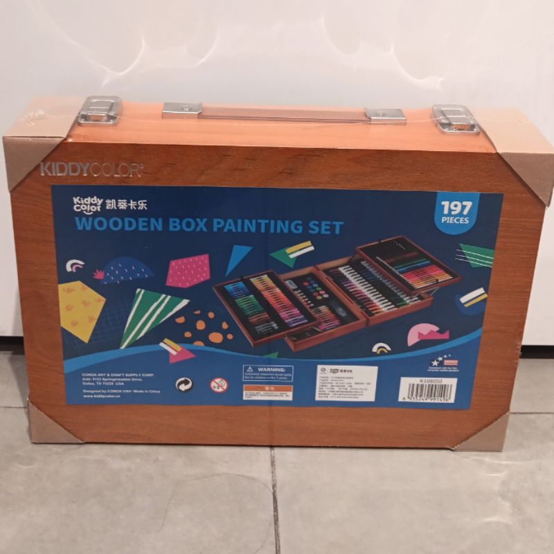Jual KIDDY COLOR WOODEN BOX PAINTING SET 197PCS | Shopee Indonesia