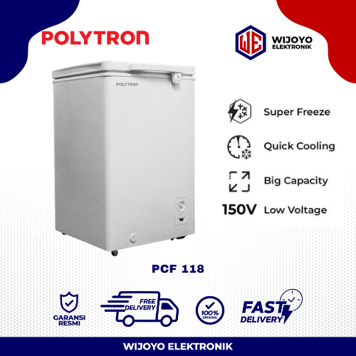Jual POLYTRON Chest Freezer 100 Liter PCF 118 Quick Cooling Low Watt ...