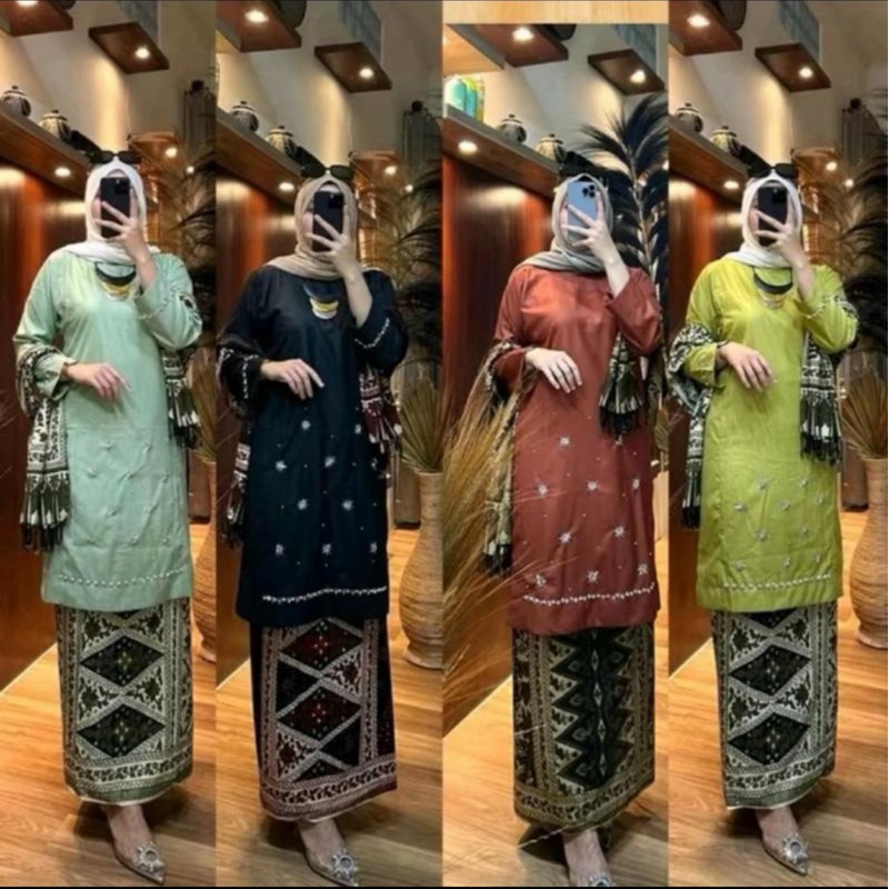 Jual MURTIKAFASHION-Baju Kurung Basiba Baju kurung melayu Mote Dengan ...