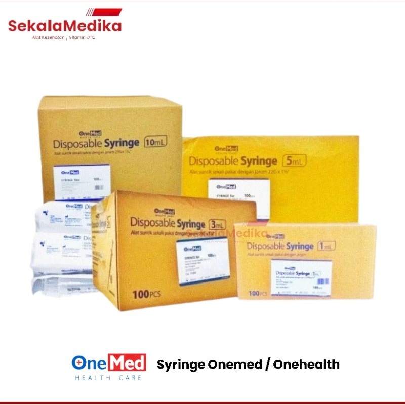 Jual OneMed Syringe Medis Alat Suntik Steril Sekali Pakai Original Isi ...