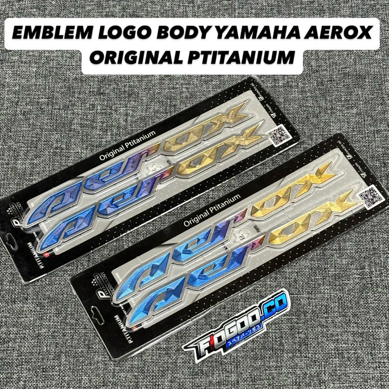 Jual EMBLEM LOGO BODY AEROX TITANIUM ORIGINAL GR5 VIETNAM EMBLEM AEROX ...