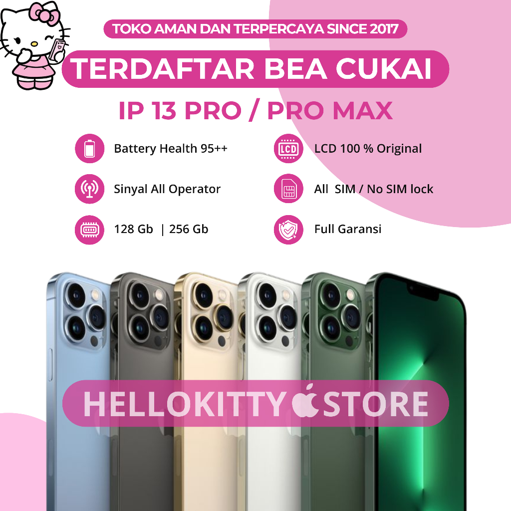 Jual iPHONE 13 Pro - 13 Pro max 128gb 256gb imei terdaftar BC Beacukai ...