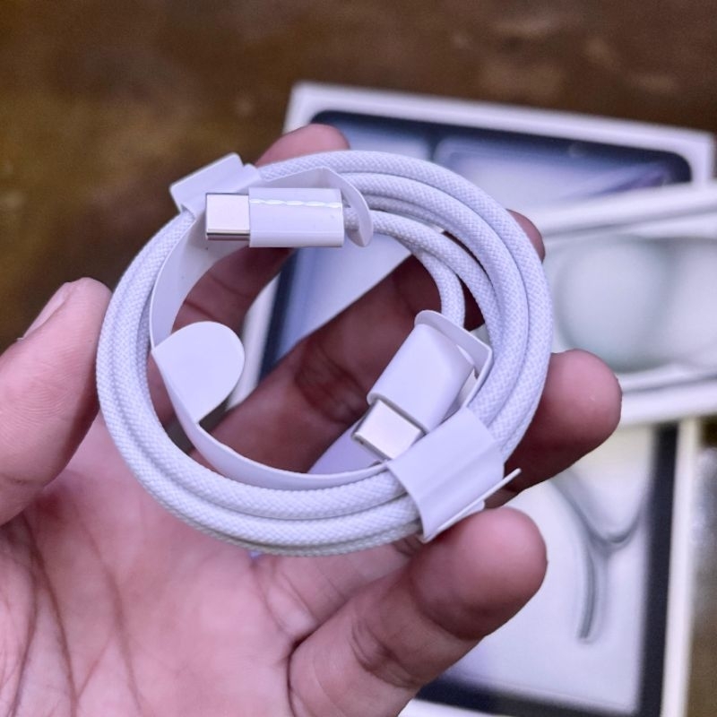 Jual Apple iPhone Cable Charging Woven Braided C to C Original Preloved ...