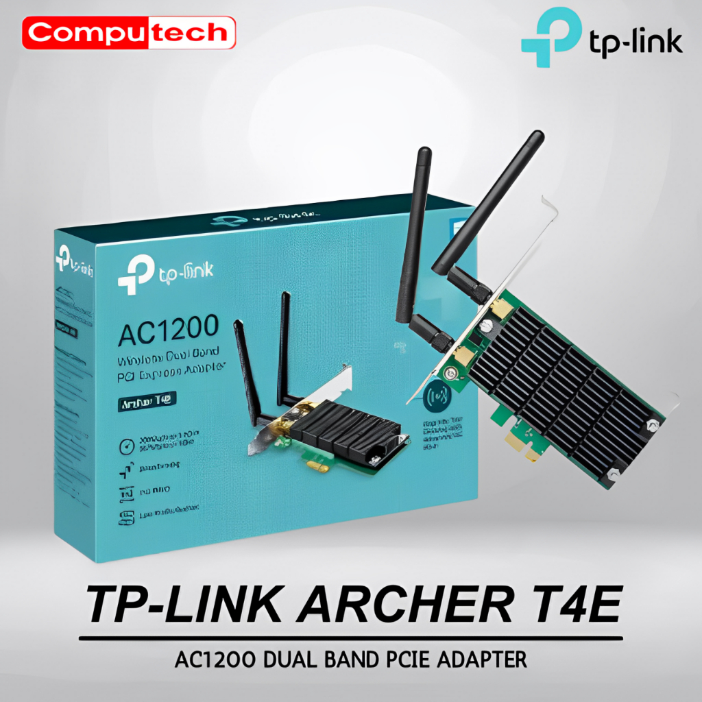 Jual TP-Link Archer T4E AC1200 Wireless Dual Band PCI Express Adapter ...