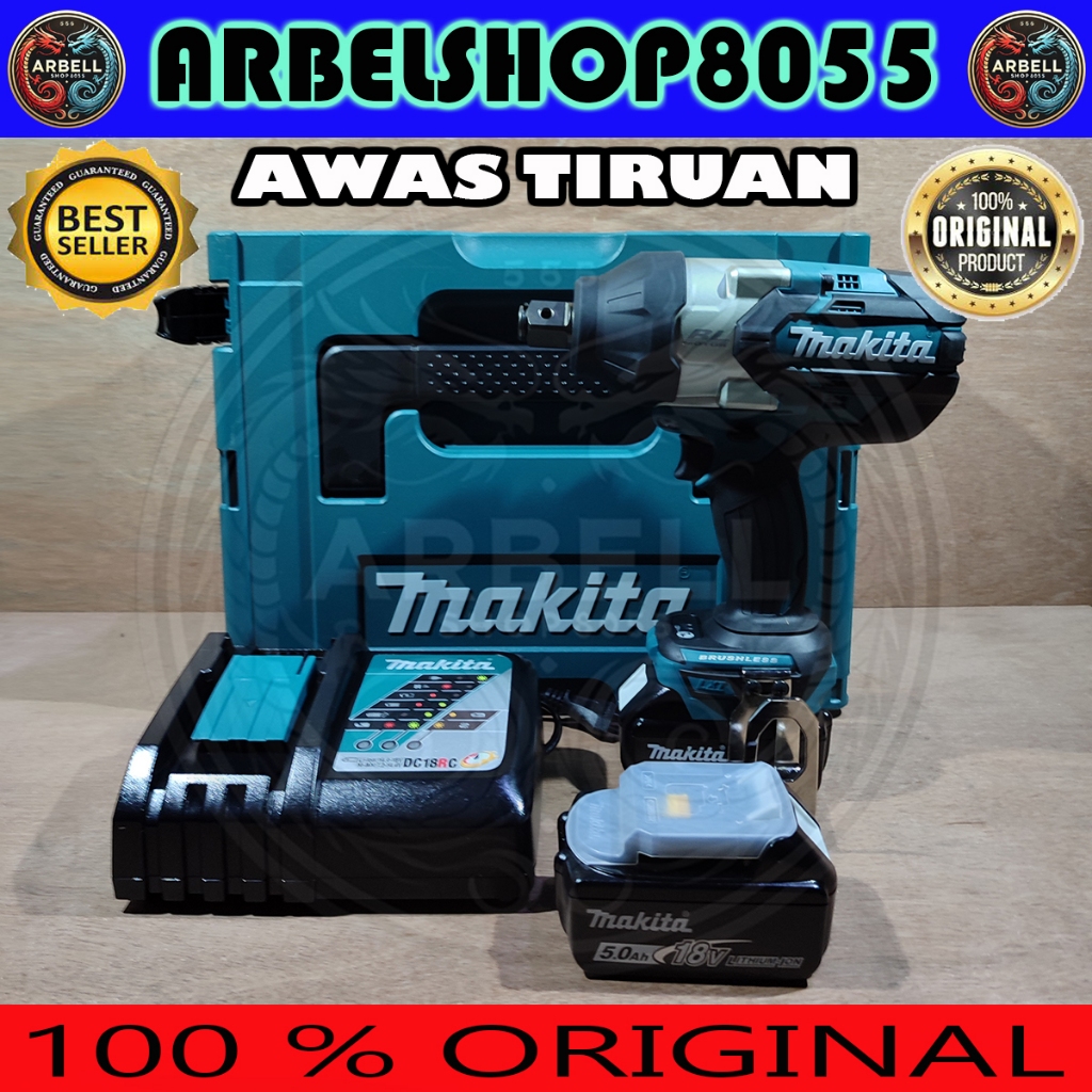 Jual MAKITA DTW 1001 RTJ BRUSHLESS CORDLESS IMPACT WRENCH 3/4 INCH 18V ...