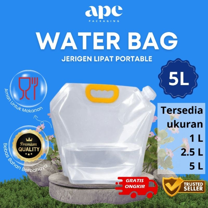 Jual Jerigen Lipat 5 Liter Water Bag Portable Kantong Plastik Serbaguna ...