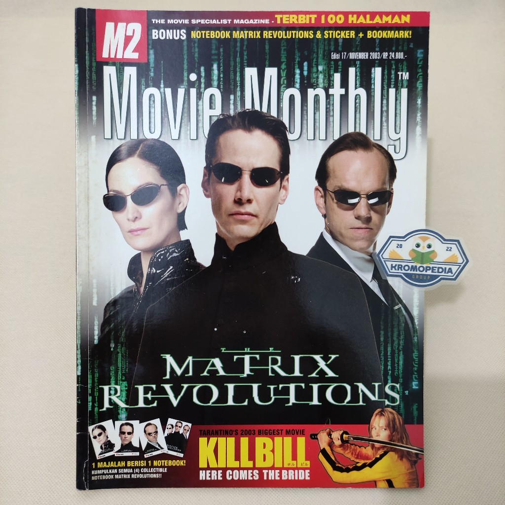 Jual (ORIGINAL) Majalah M2 Movie Monthly - Matrix Revolutions (Edisi 17, Nov 2003) | Shopee ...