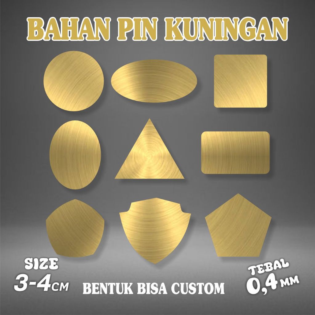Jual BAHAN PIN KUNINGAN | PLAT KUNINGAN UNTUK PIN TEBAL 0,4 MM | Shopee ...