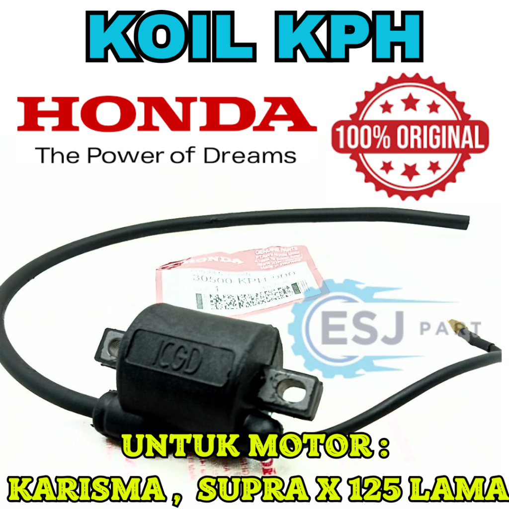 Jual KOIL/COIL HONDA KODE-KPH ASLI ORIGINAL HONDA KARISMA&SUPRA X 125 ...