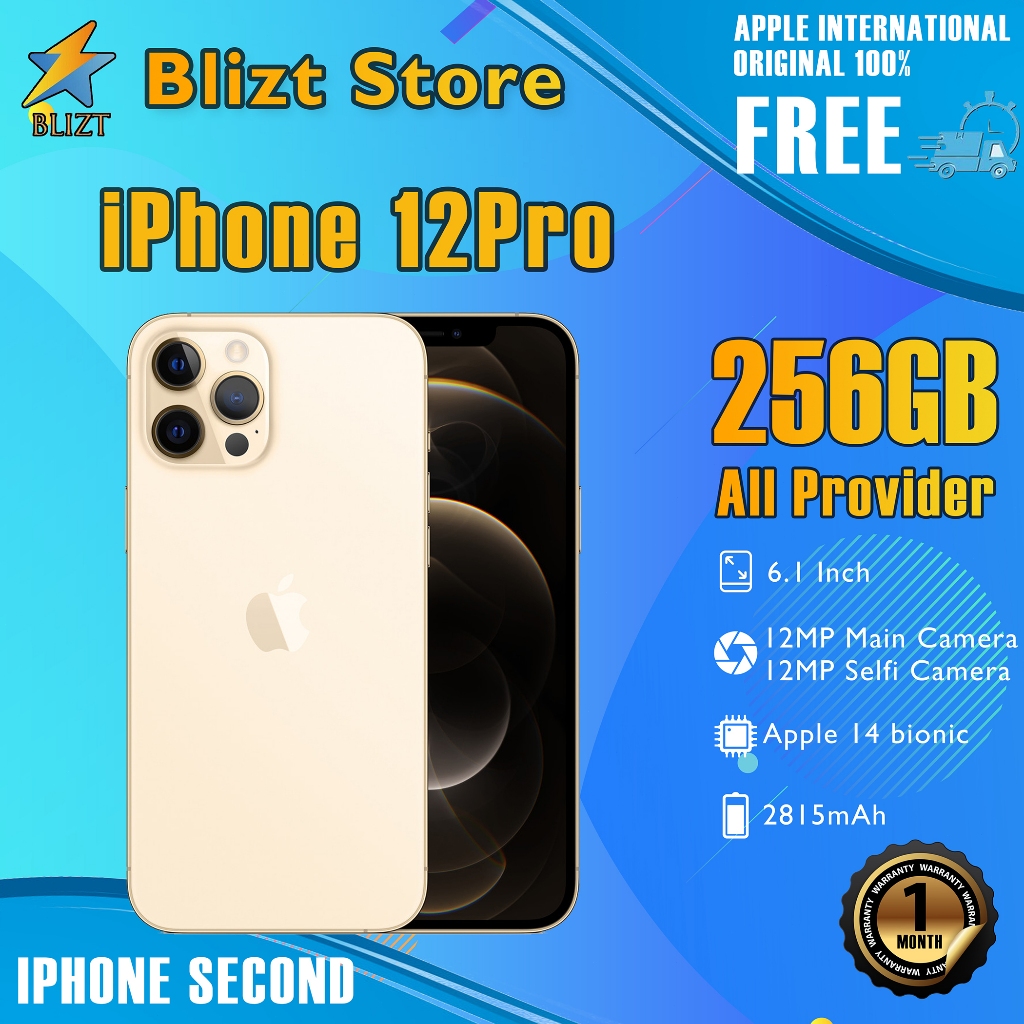Jual iPhone 12Pro 256GB Second Original100% OLED-Original Silent-Camera ...