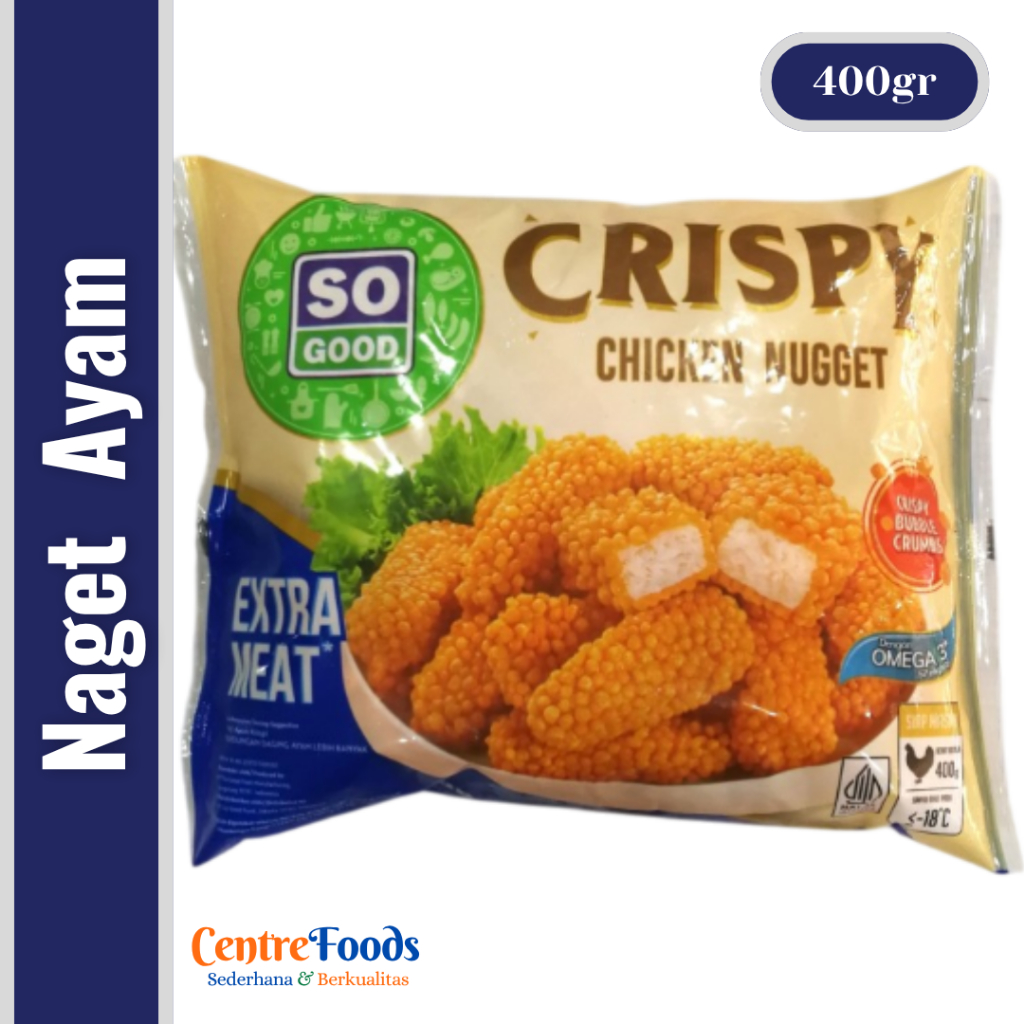 Jual Naget Ayam - Crispy Chicken Nugget SO GOOD | 400gr [ Harga Per BKS ...
