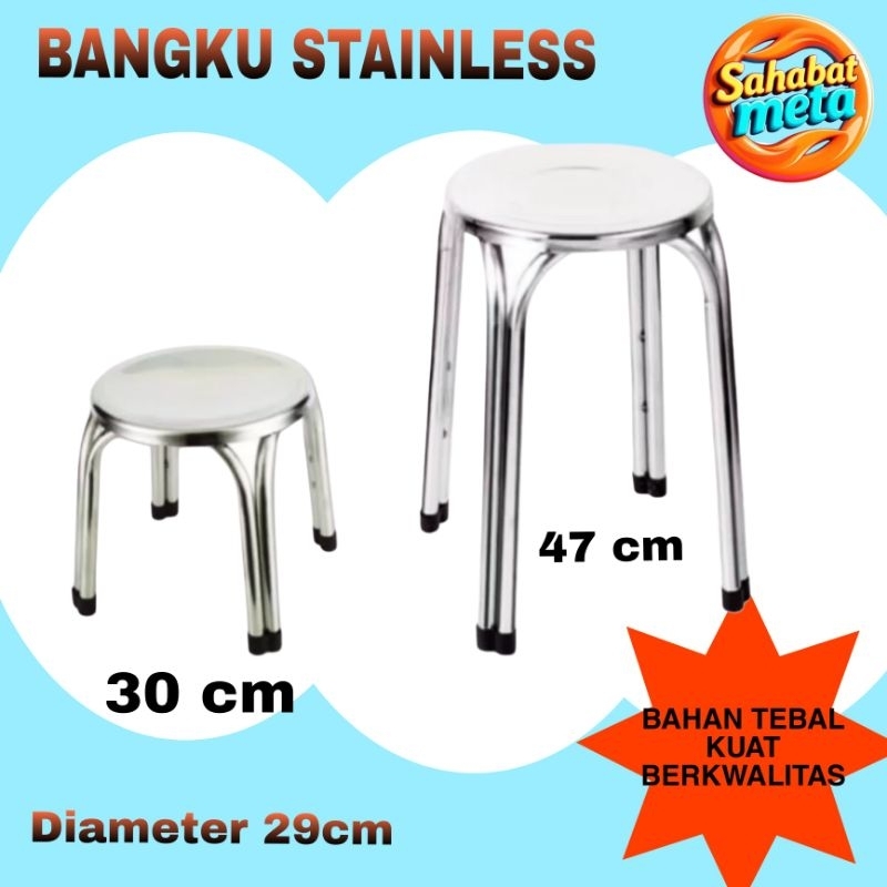 Jual Bangku Bakso Kursi Stainless Steel Kursi Bulat Kursi Santai ...
