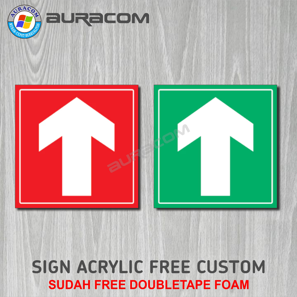 Jual Sign Akrilik Panah Sign Board Tanda Panah Acrylic Label Penunjuk ...