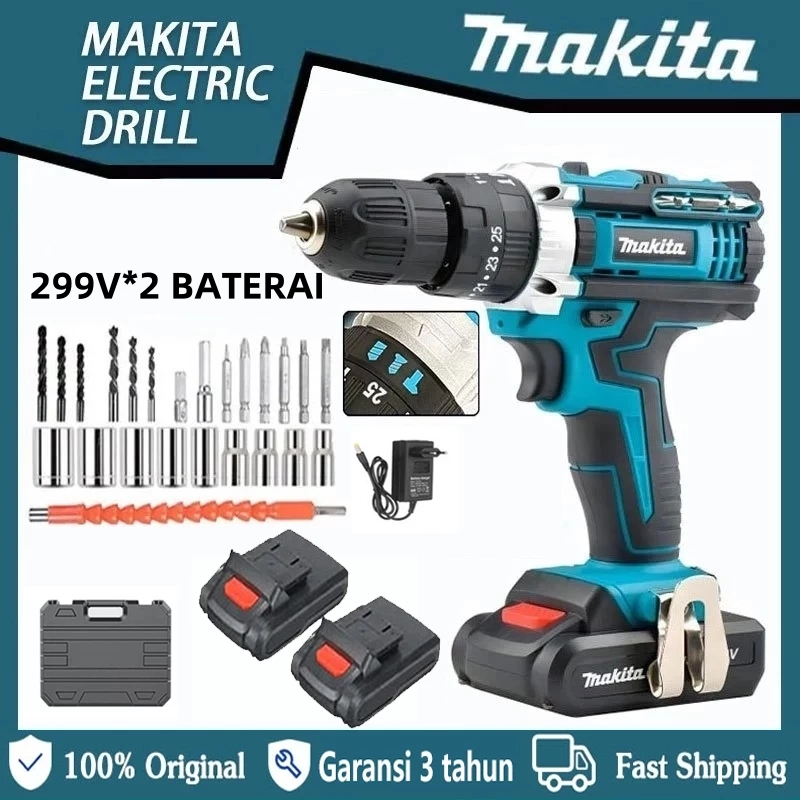 Jual MAKITA 299V Mesin Bor Bor Baterai Bor Listrik Bor Tanpa kabel Mesin Cordless Screwdriver ...