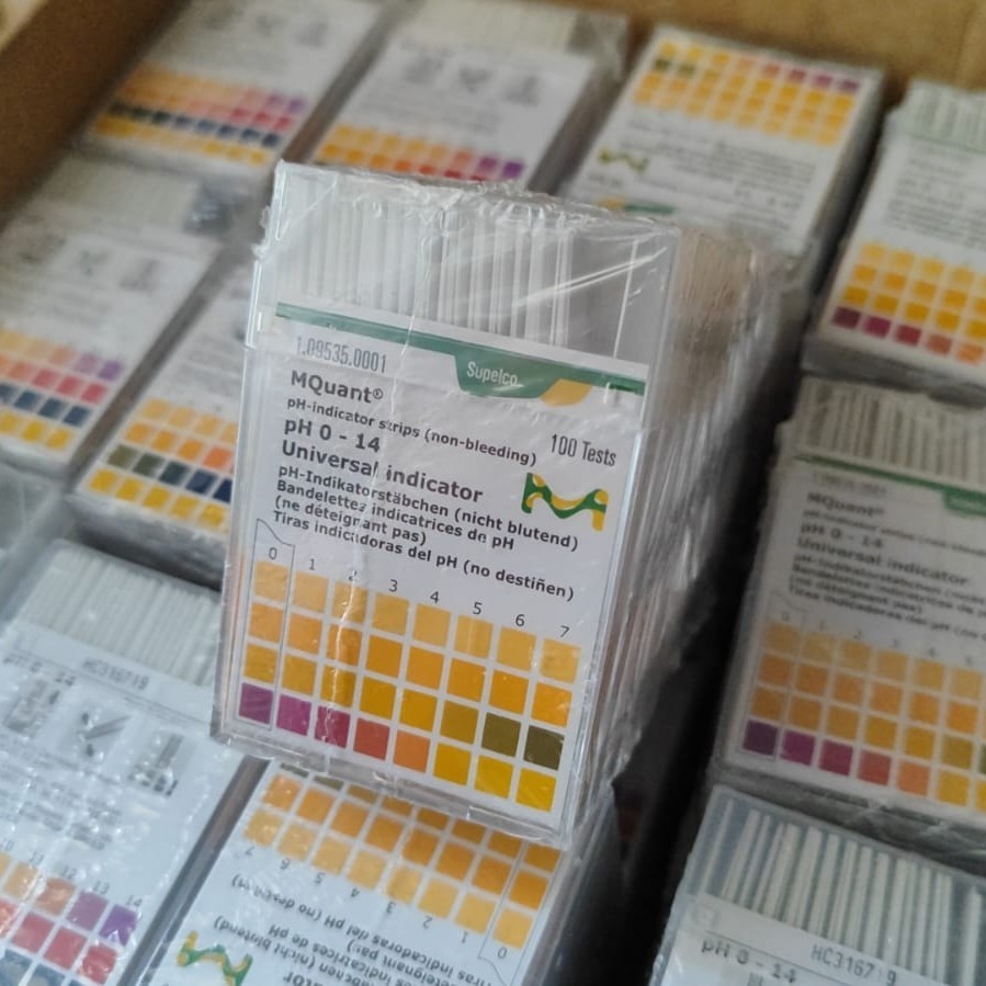 Jual Kertas PH kertas lakmus Universal indicator pH 0-14, 100 test 1box ...