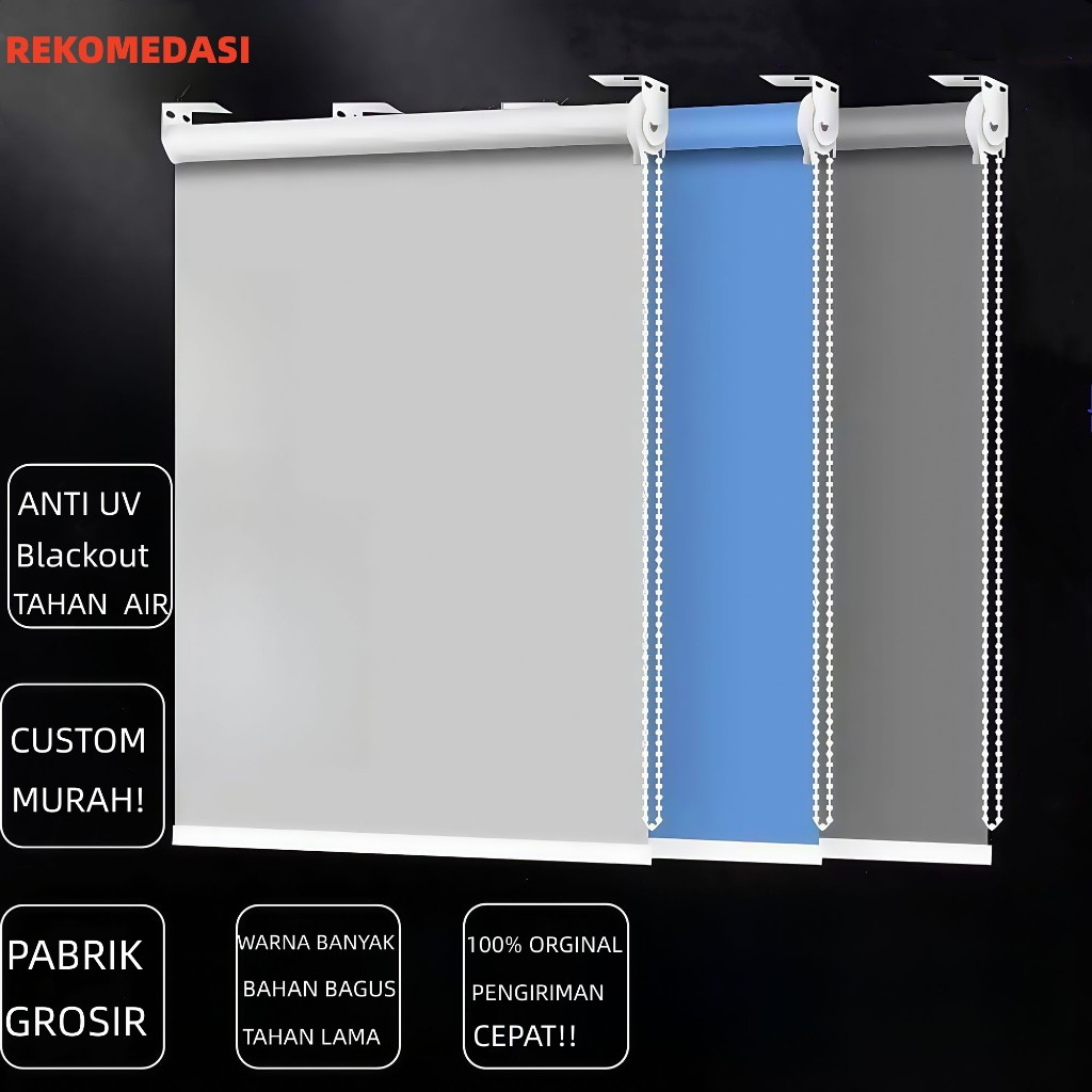 Jual Roller Blind Blackout Roller Blind Dimout Tirai Gorden Korden ...